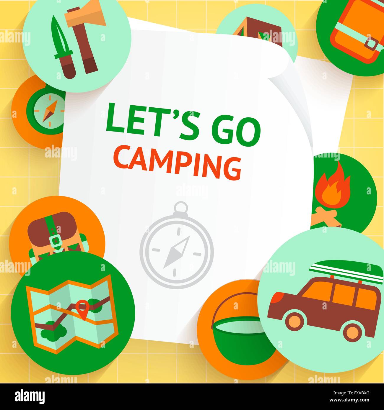 Camping background template Stock Vector Image & Art - Alamy