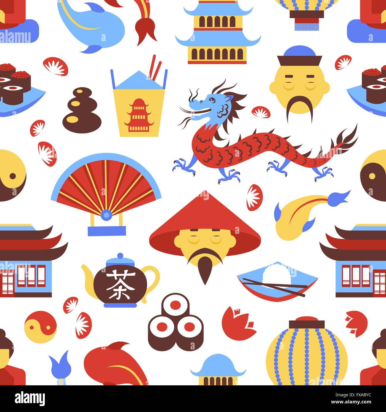 Chinese wallpaper house Stock Vector Images - Alamy