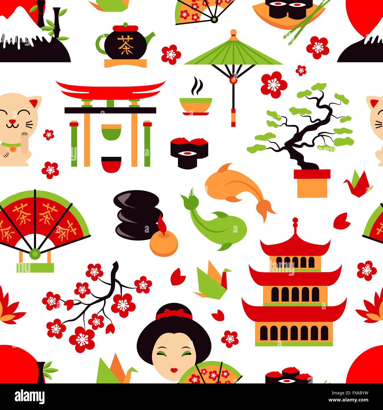 Japan seamless pattern Stock Vector Image & Art - Alamy