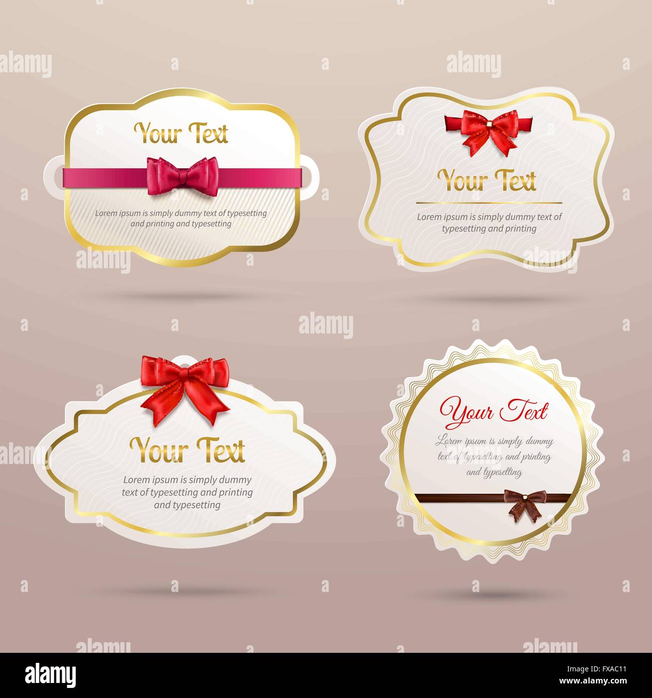 Gift labels set Stock Vector Image & Art - Alamy