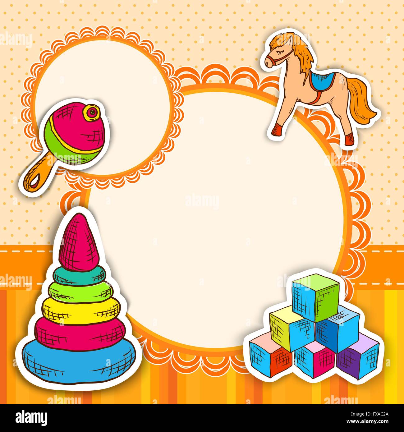 Toys frame sketch Stock Vector Image & Art - Alamy