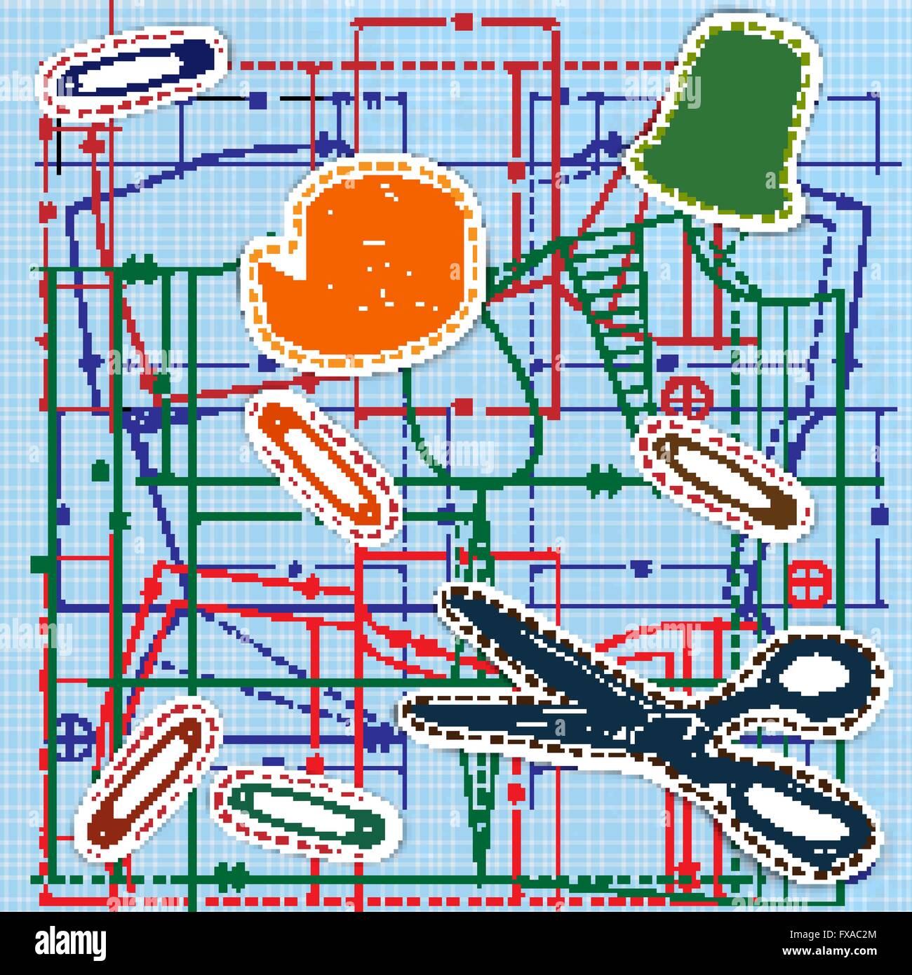 Sewing sketch seamless pattern Stock Vector Image & Art - Alamy