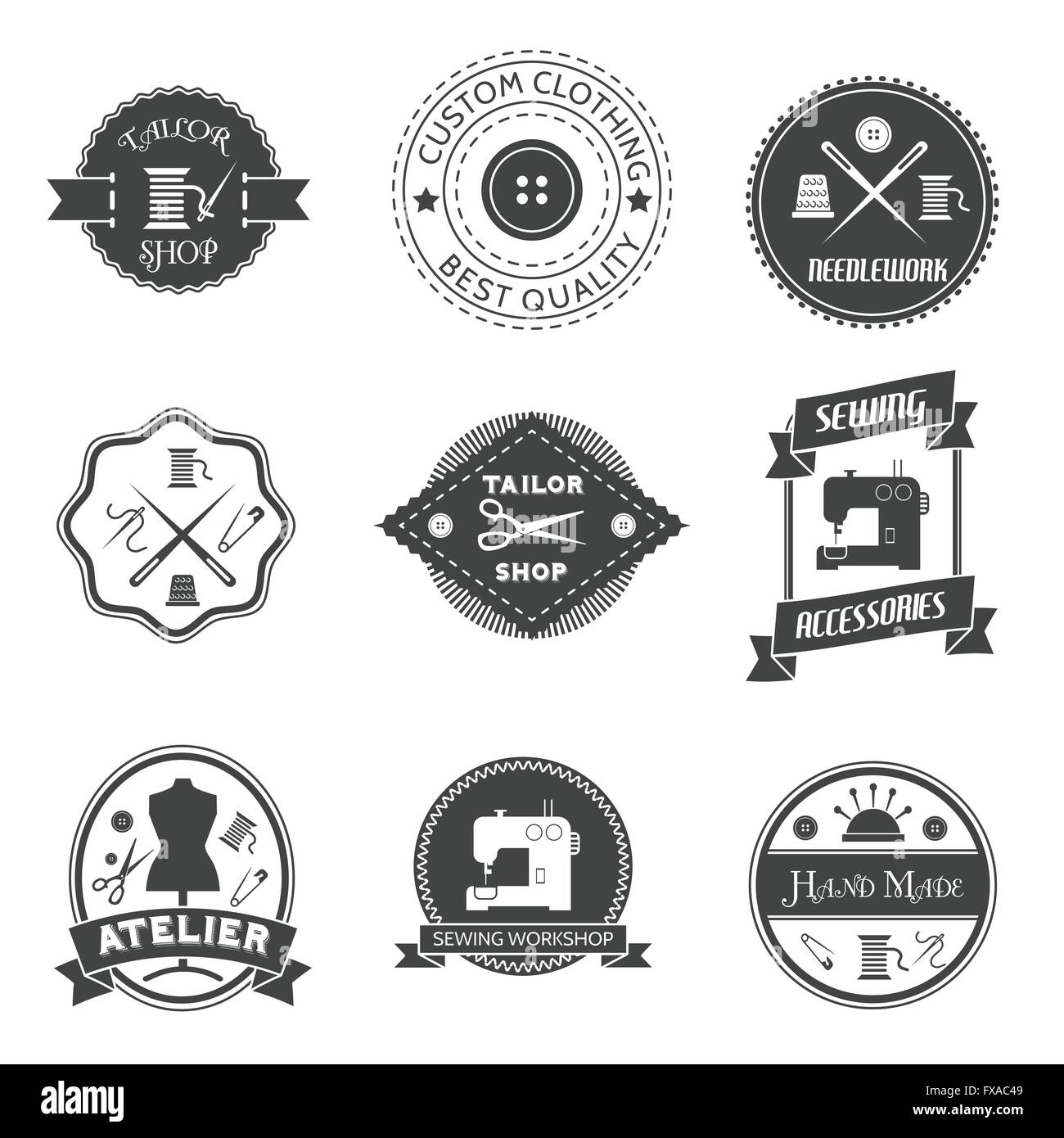 Vintage sewing pattern label Cut Out Stock Images & Pictures - Alamy