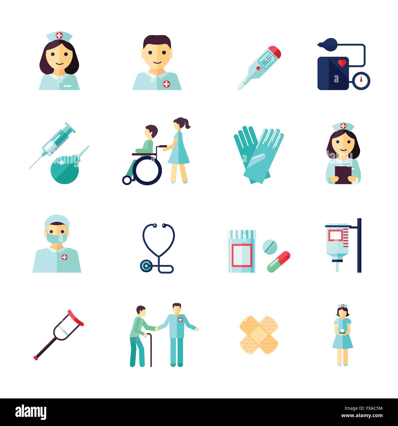 Nurse icon flat Stock Vector Image & Art - Alamy