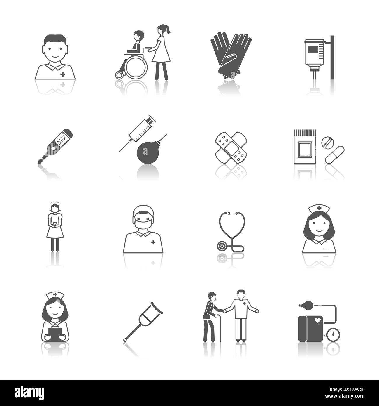 Nurse icon black website Cut Out Stock Images & Pictures - Alamy