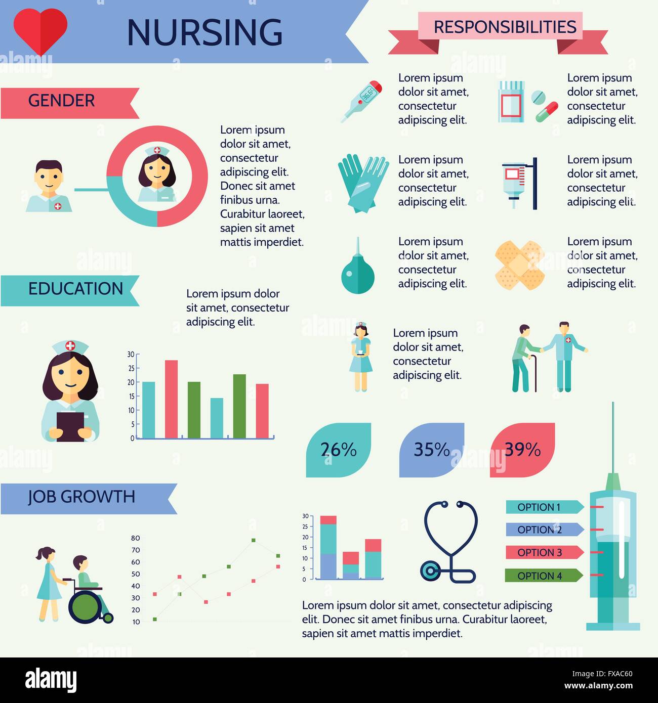 Nurse infographic set Stock Vector Image & Art - Alamy
