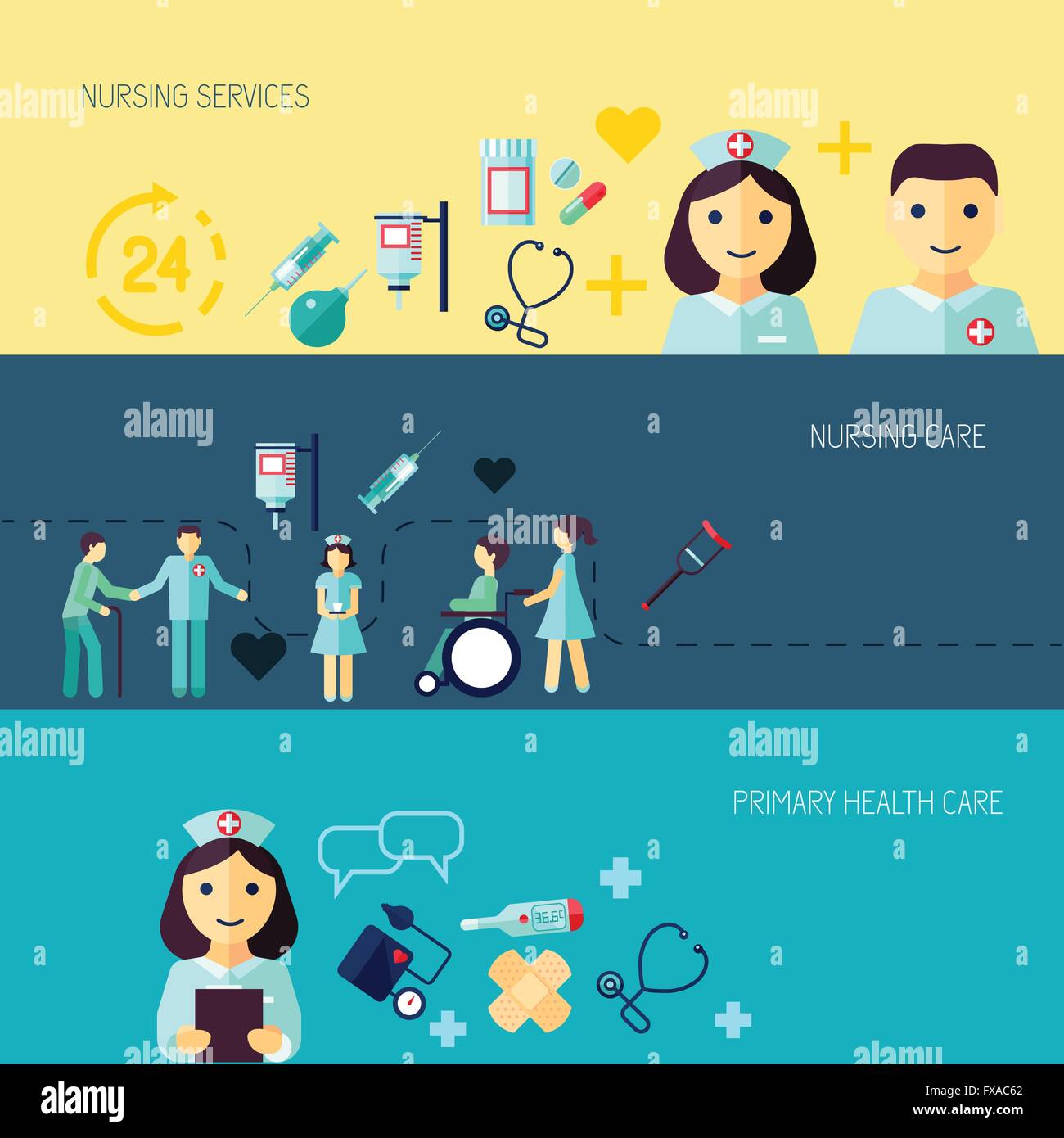 Senior emergency hospital nurse Stock Vector Images - Alamy