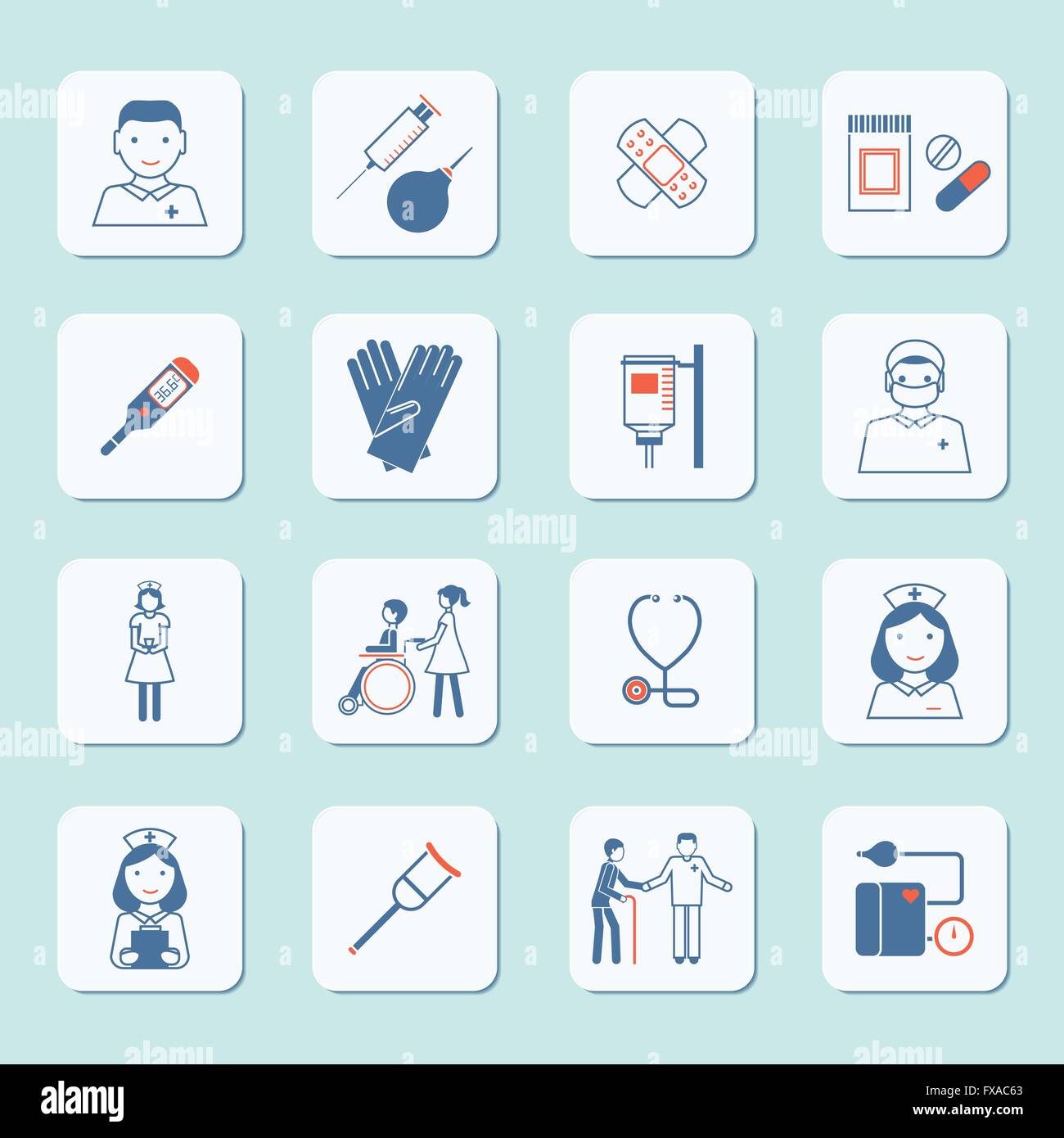 Nurse icon set Stock Vector Image & Art - Alamy