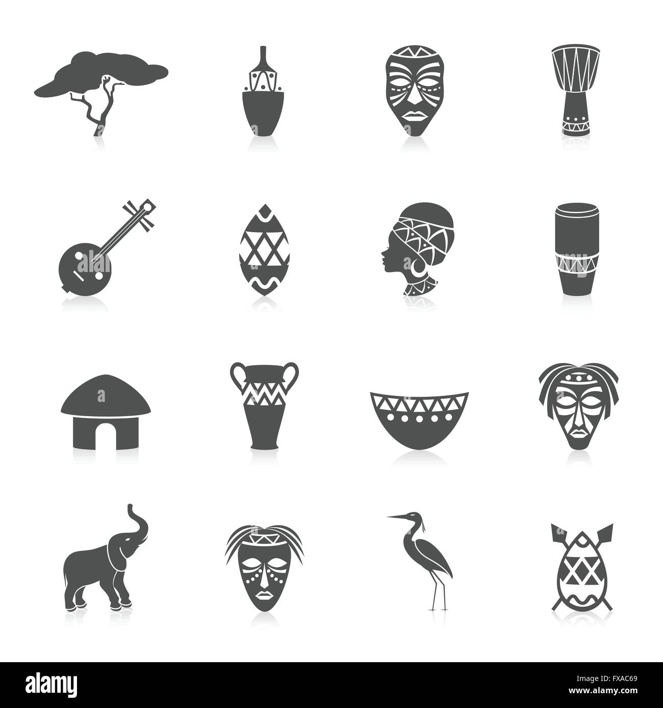 Africa icons set Stock Vector Image & Art - Alamy