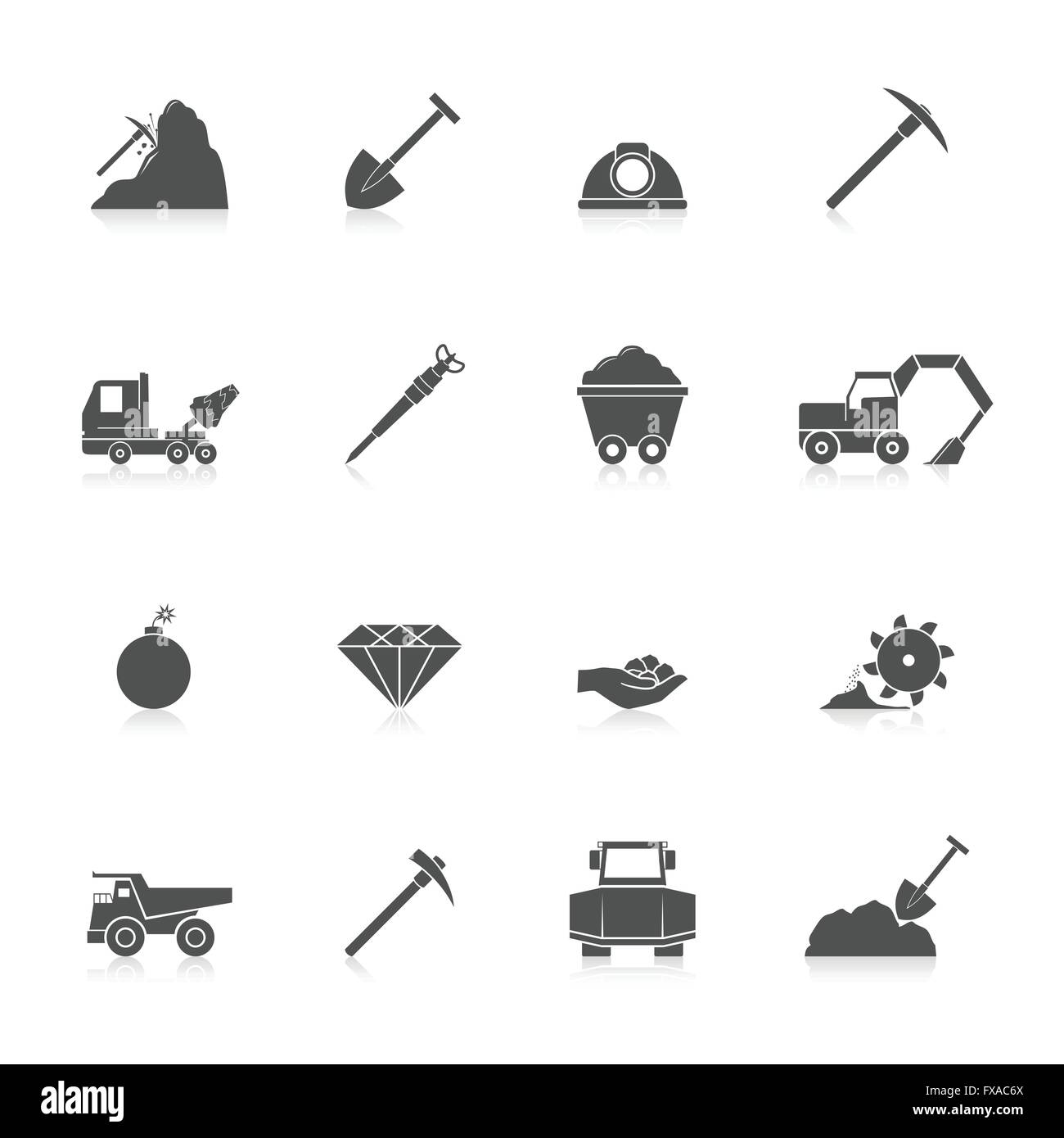 Mining icons set Stock Vector Image & Art - Alamy