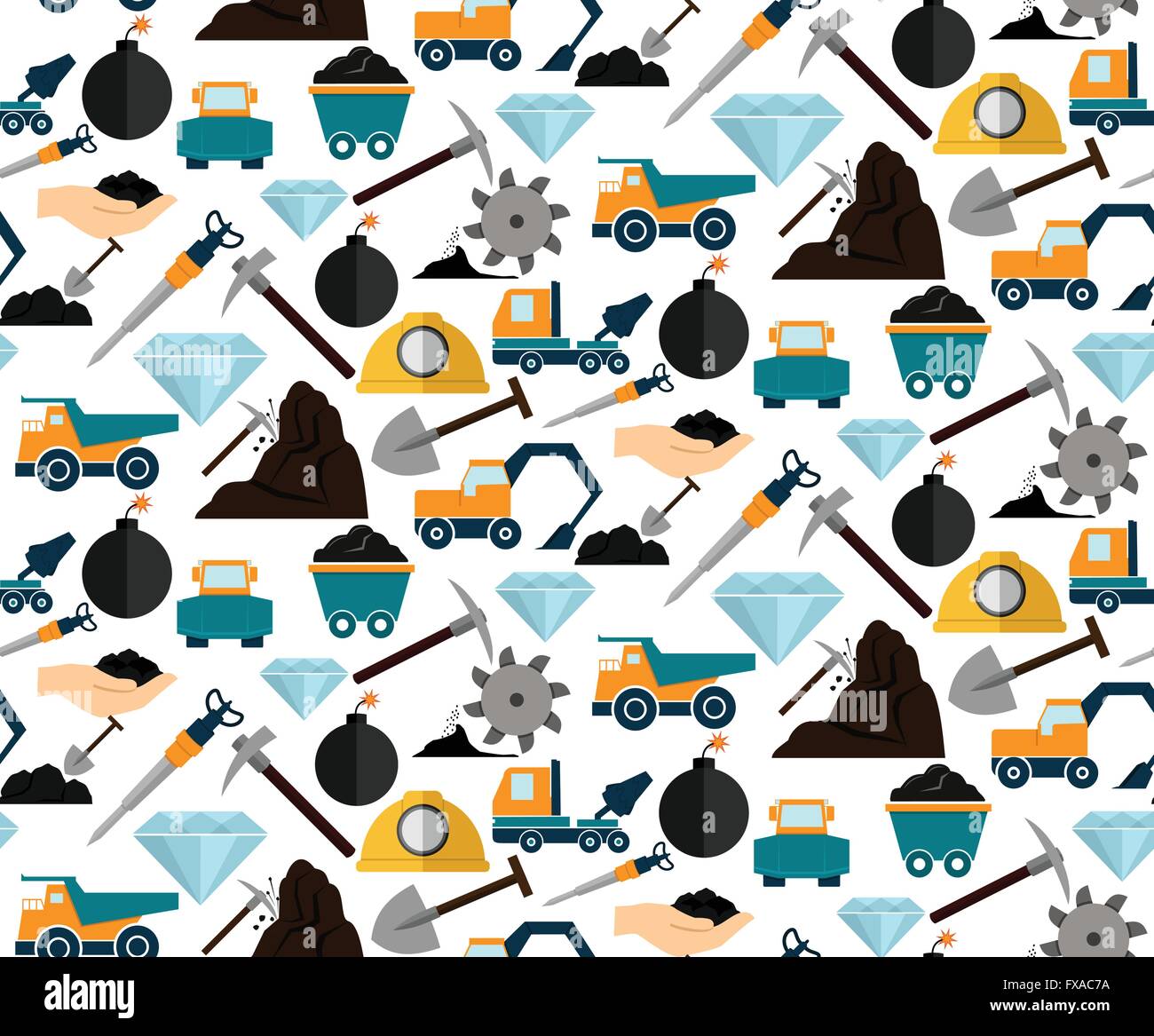 Mining seamless pattern Stock Vector Image & Art - Alamy
