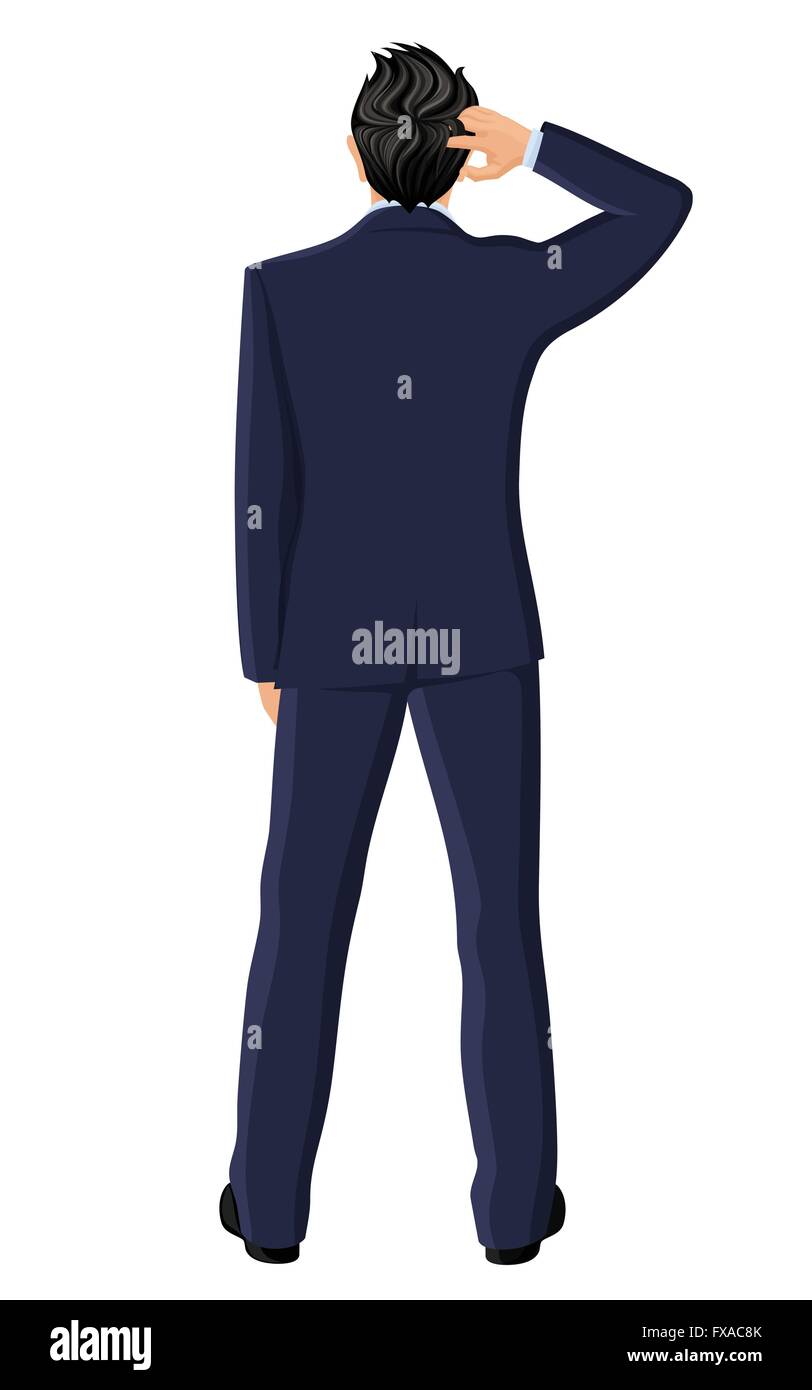 Full length rear view Stock Vector Images - Alamy