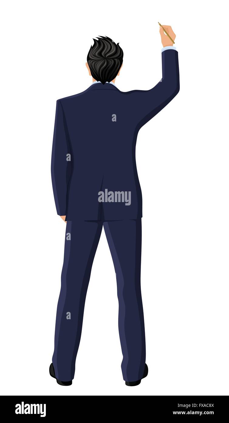 Businessman back view Stock Vector Image & Art - Alamy