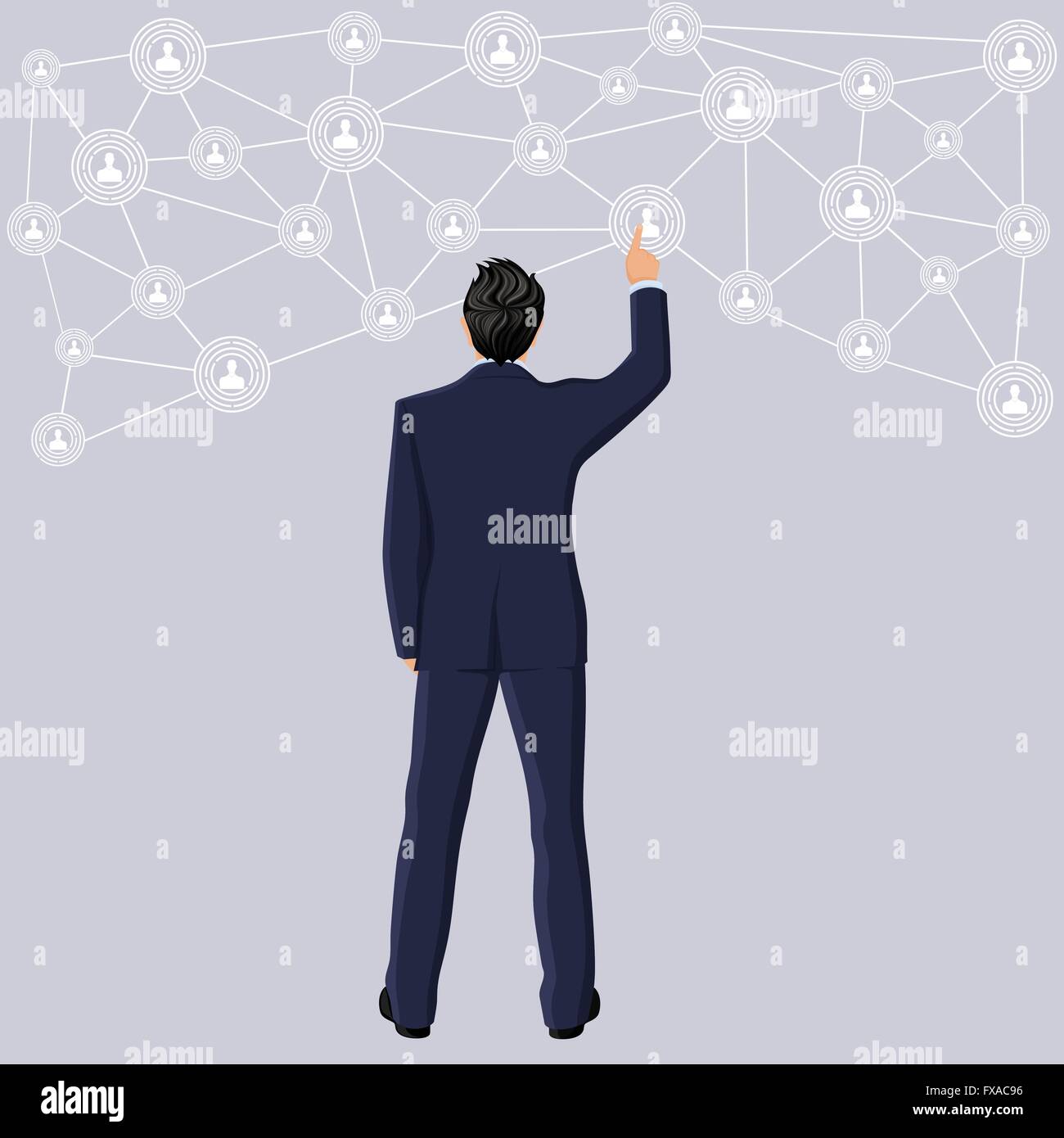 Businessman back view Stock Vector Image & Art - Alamy