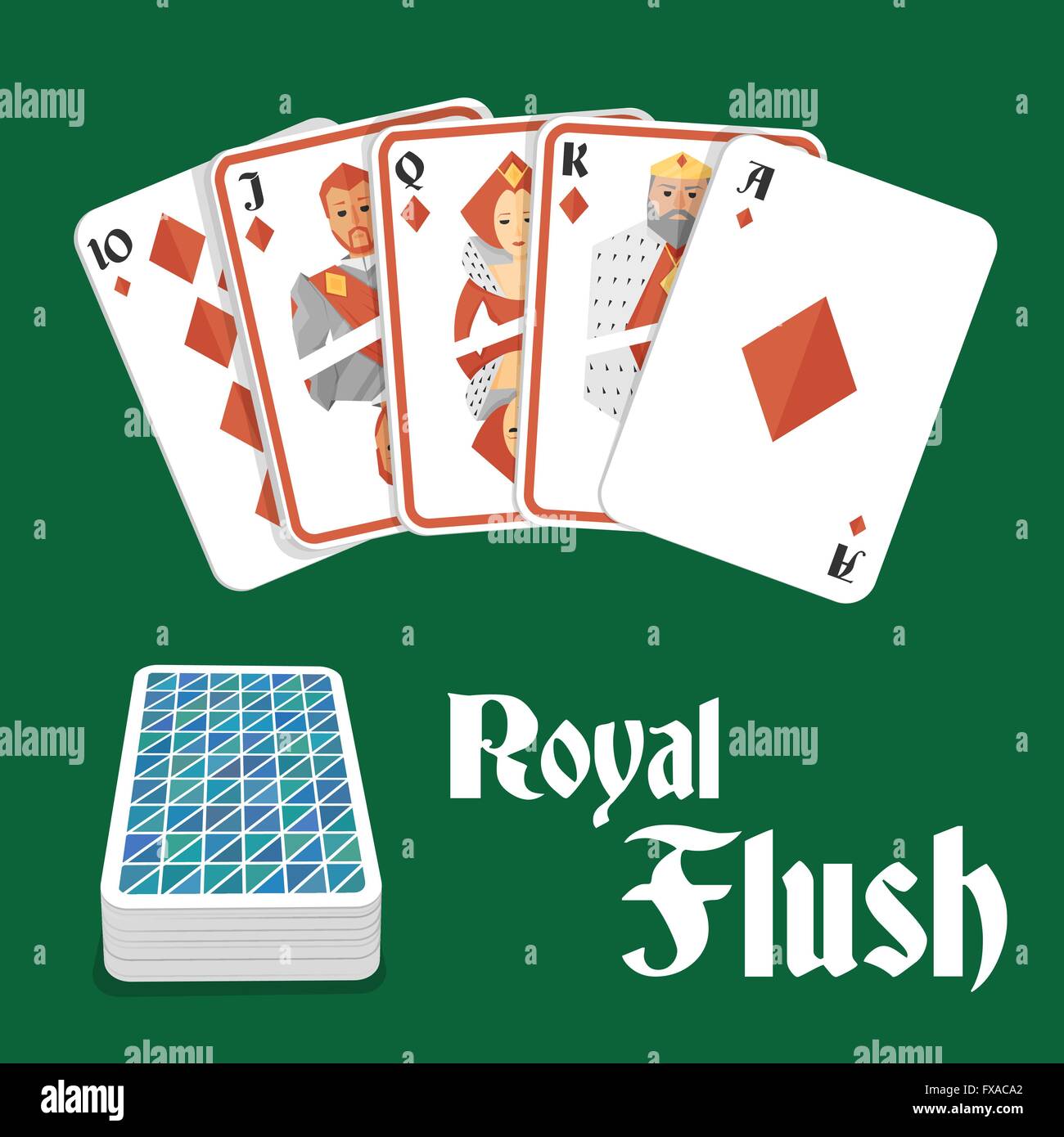 Poker hand royal flush Stock Vector Image & Art - Alamy