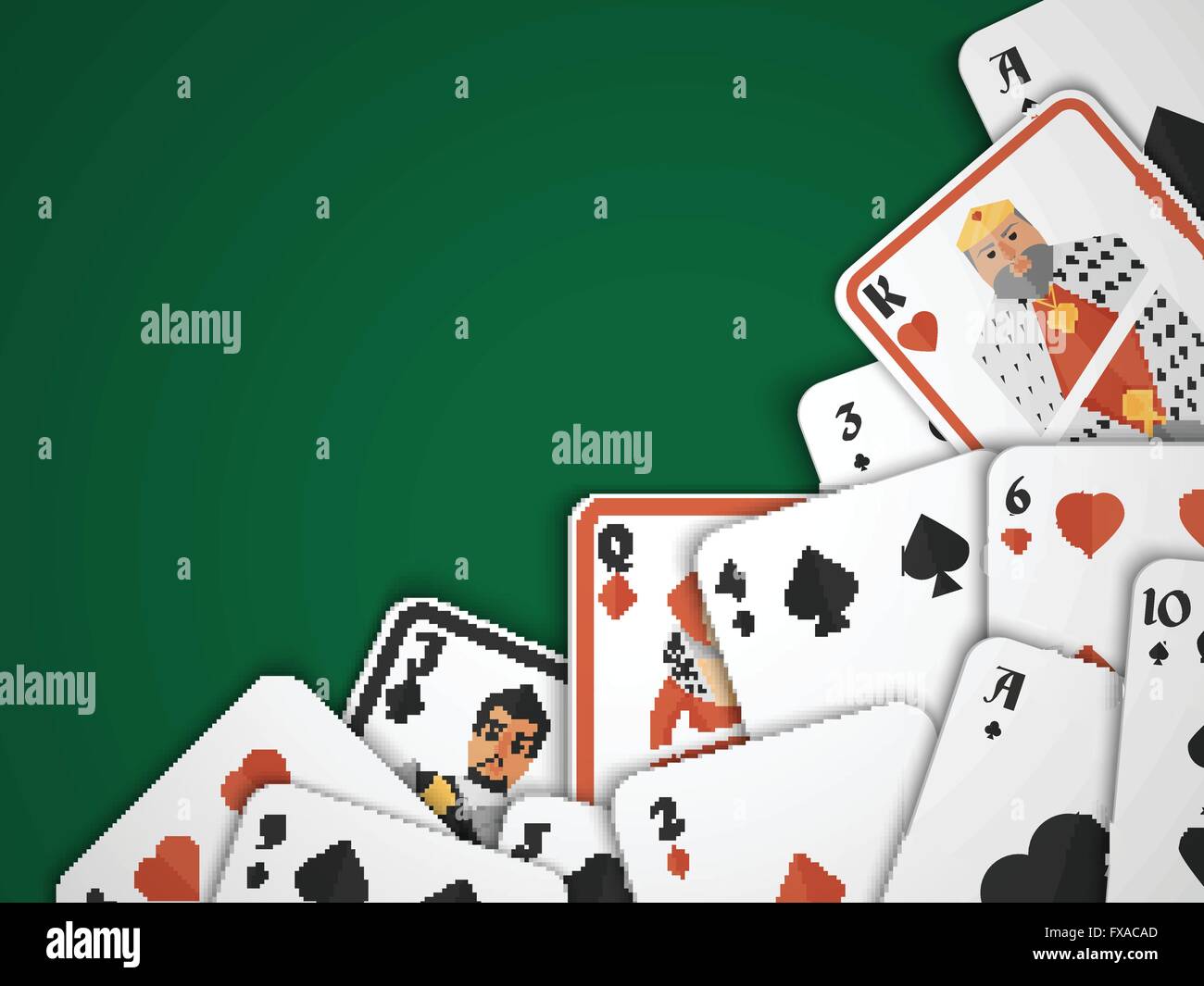 Queen king face cards queen Stock Vector Images - Alamy