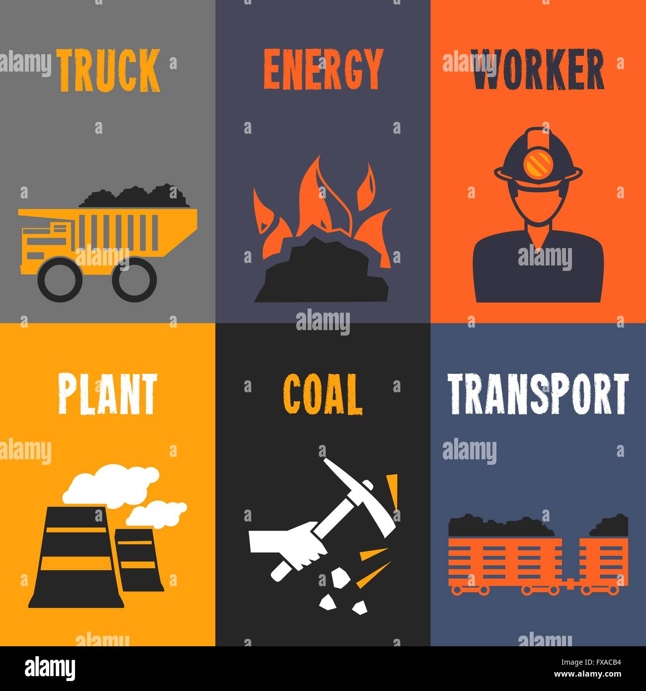 Coal industry mini posters Stock Vector Image & Art - Alamy