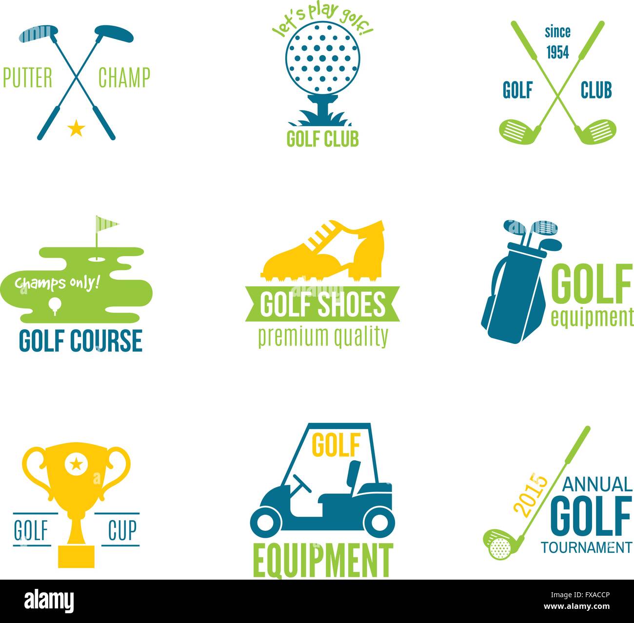 Golf label set Stock Vector Image & Art - Alamy