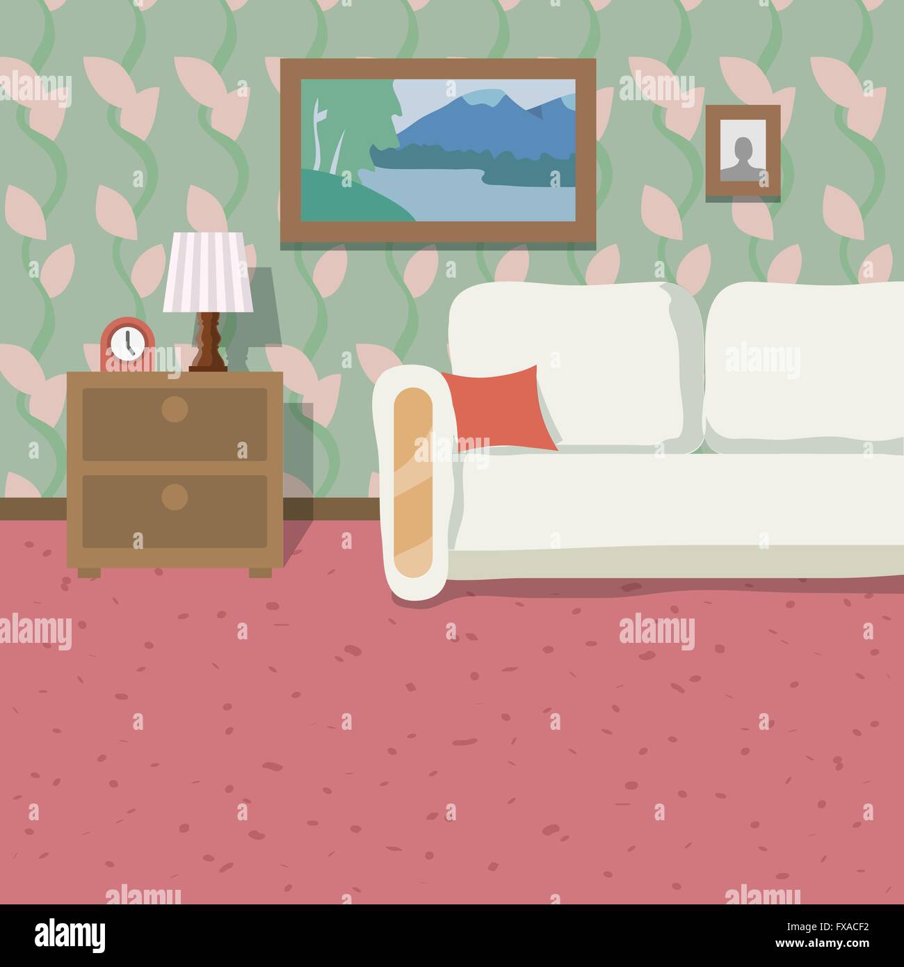 Apartment architecture background bed Stock Vector Images - Alamy