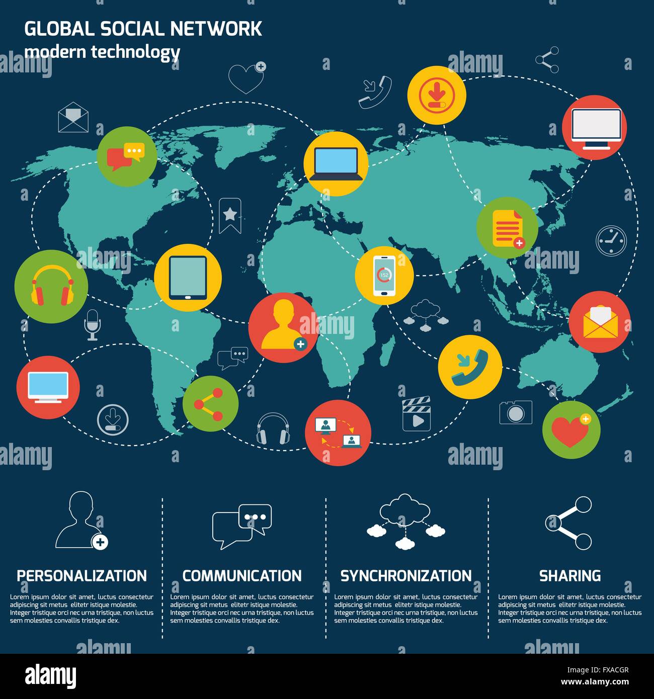 Social network infographics Stock Vector Image & Art - Alamy