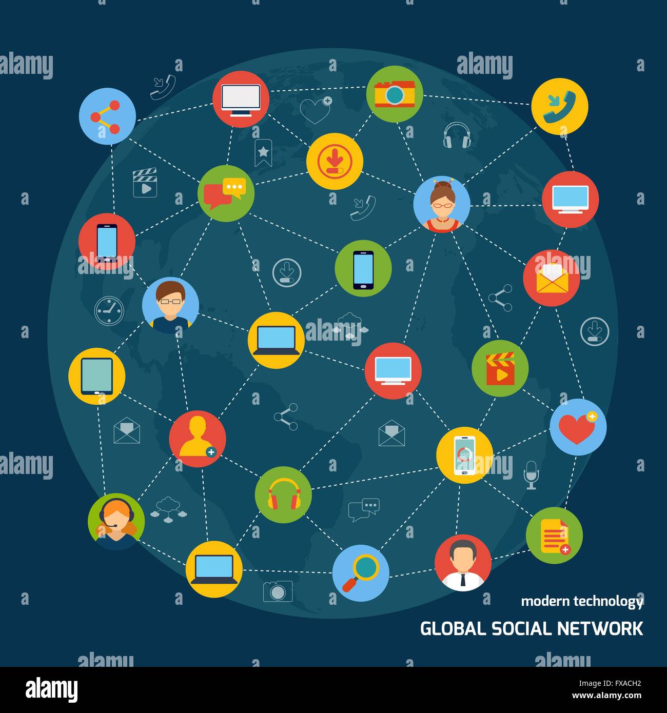 Social network concept Stock Vector Image & Art - Alamy