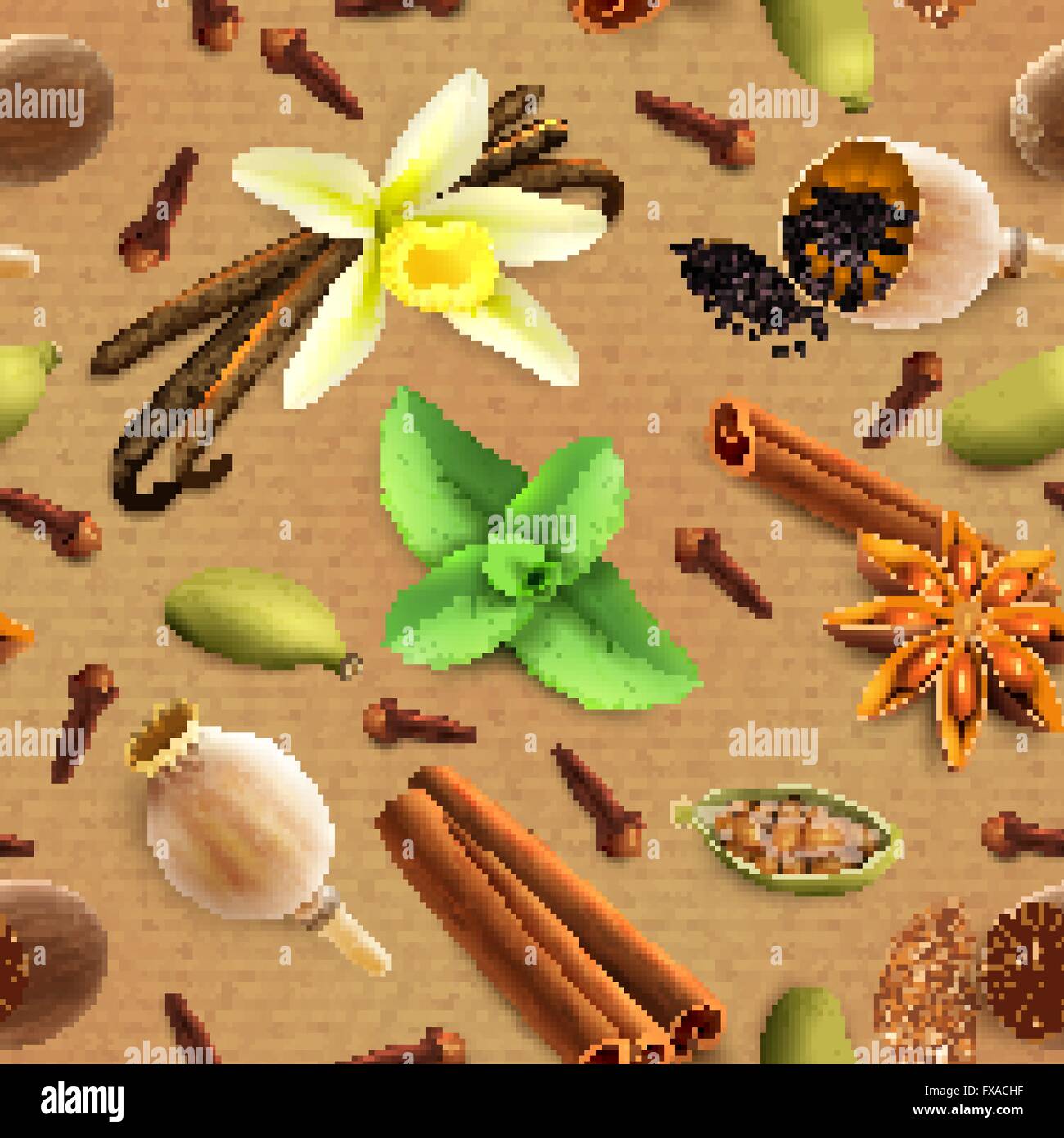 Spices seamless pattern Stock Vector Image & Art - Alamy