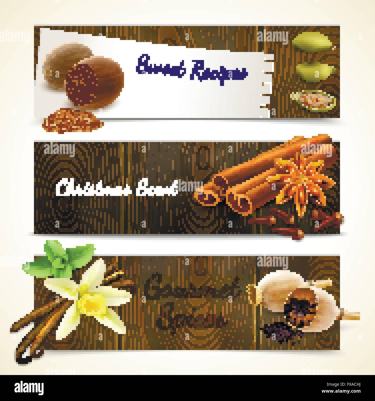 Spices banners horizontal Stock Vector Image & Art - Alamy