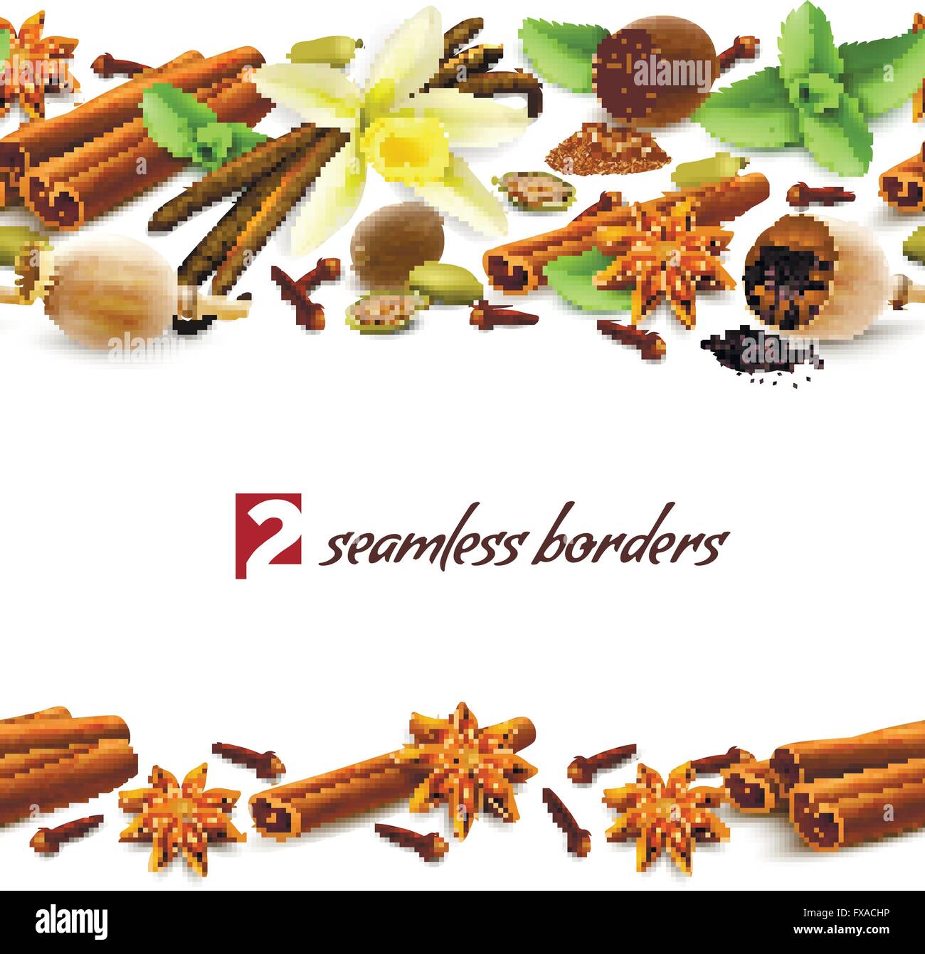 Spices seamless borders Stock Vector Image & Art - Alamy