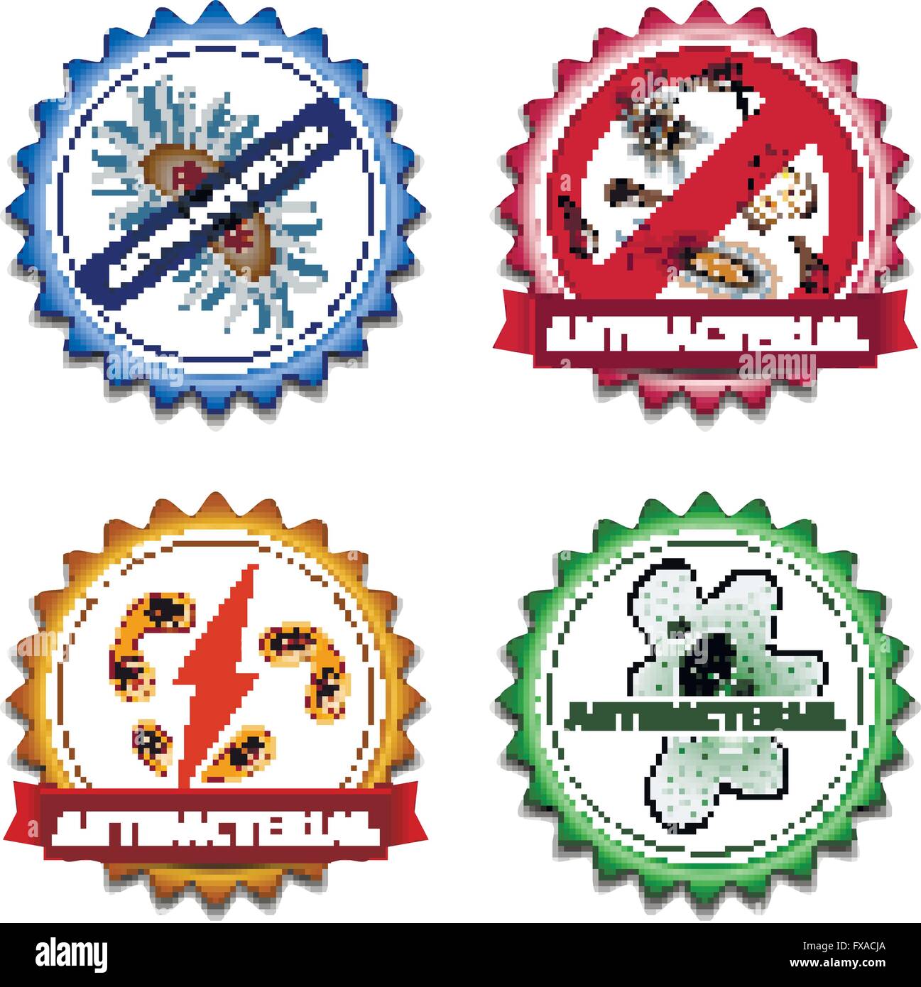 Antibacterial badges set Stock Vector Image & Art - Alamy