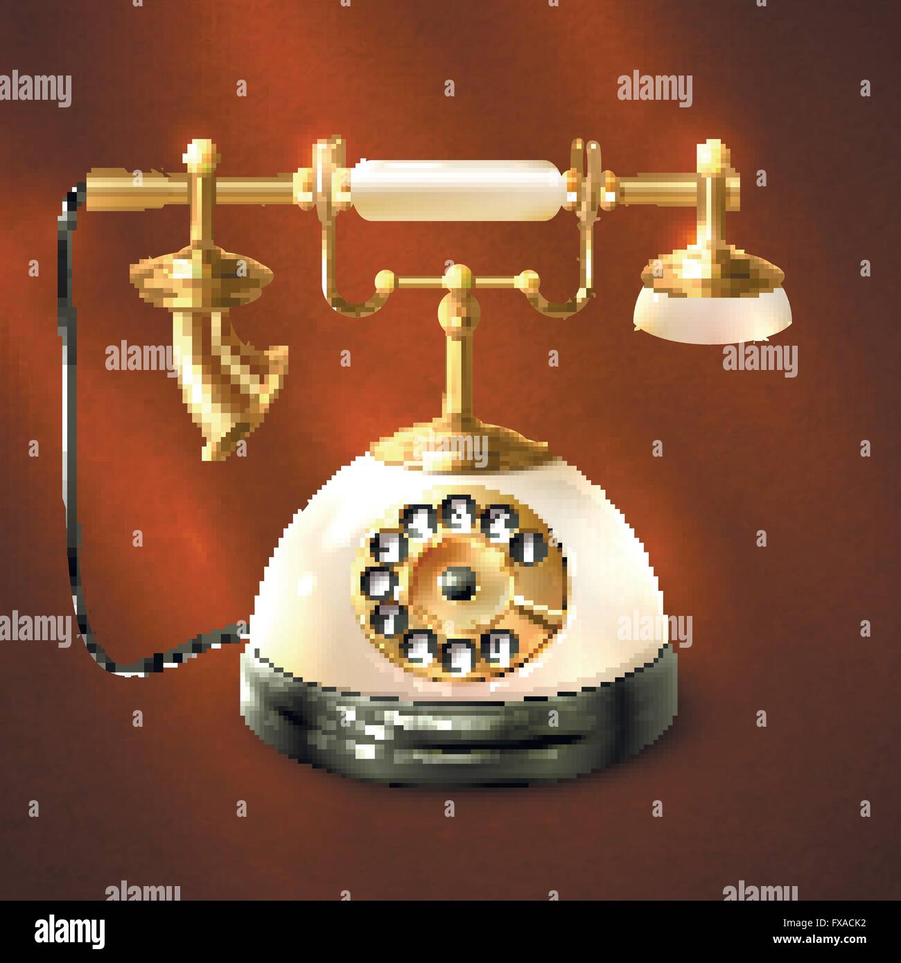Retro style telephone Stock Vector Image & Art - Alamy
