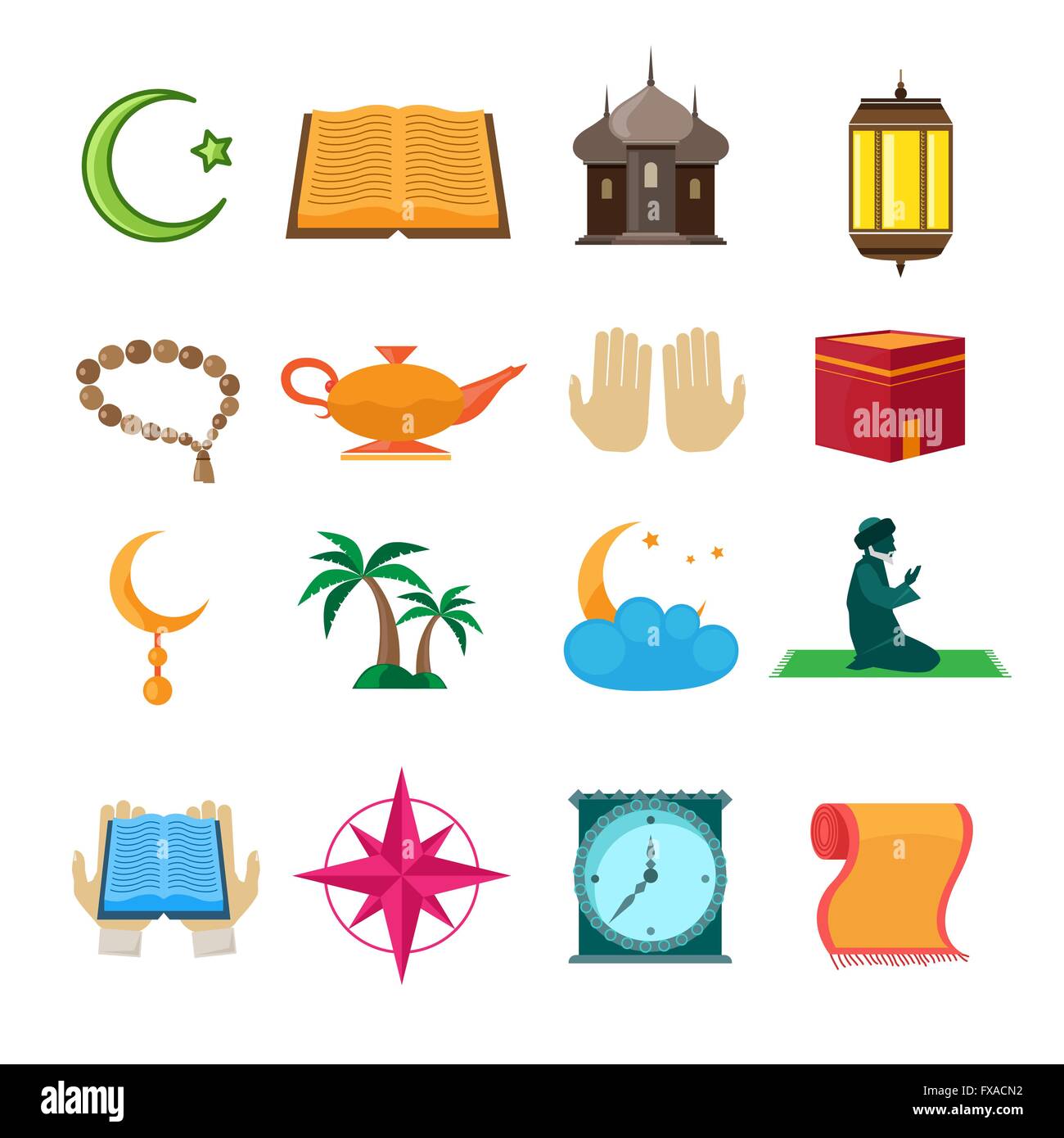 Islam icons set Stock Vector Image & Art - Alamy