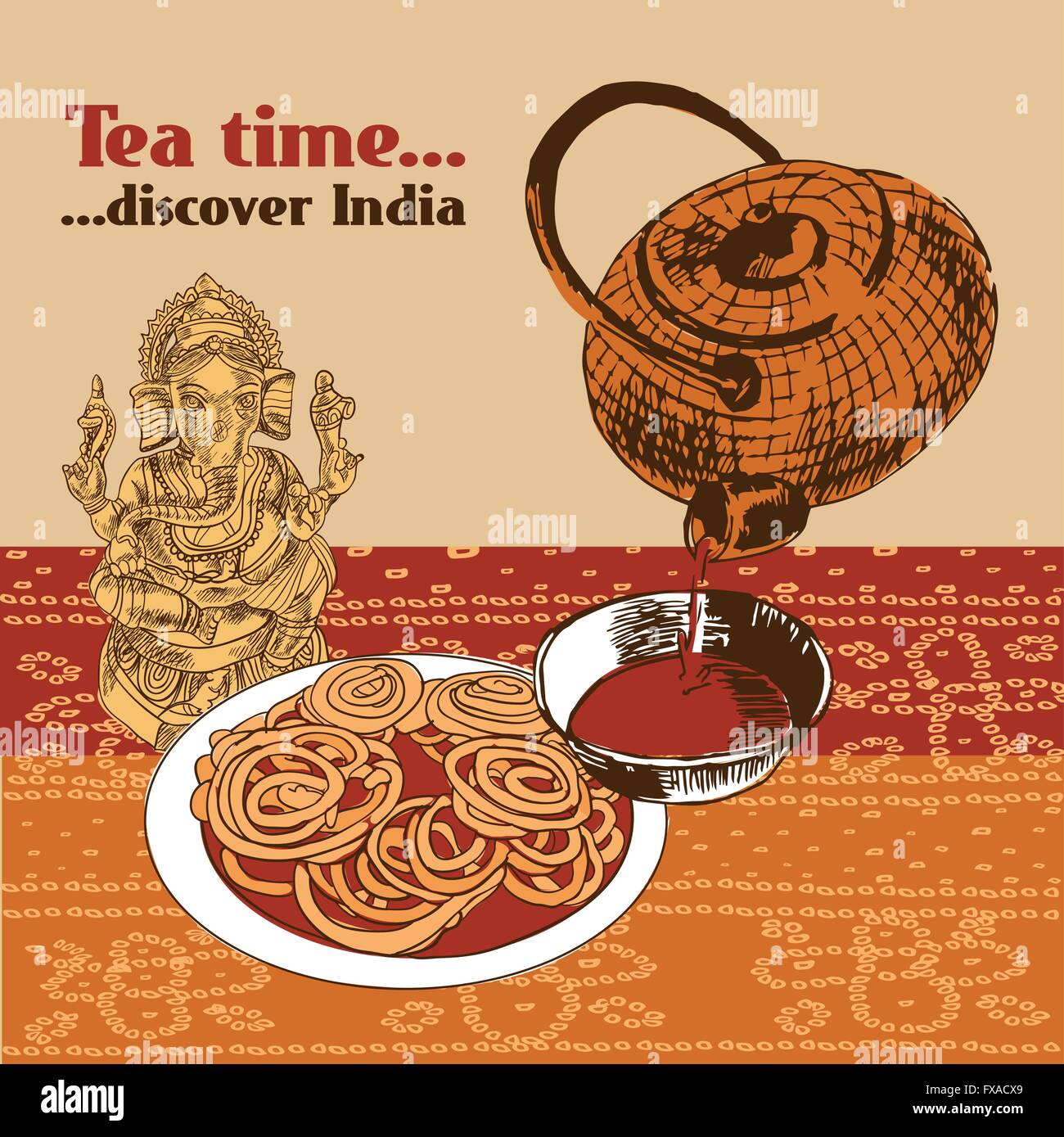 Indian tea poster hi-res stock photography and images - Alamy