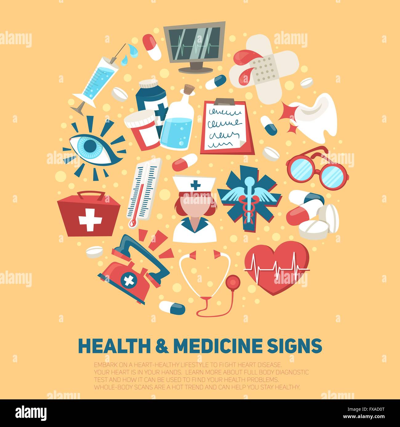 Health and medical signs concept Stock Vector Image & Art - Alamy