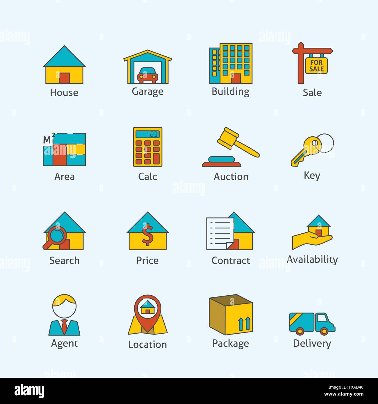 Plan line icons collection Stock Vector Images - Alamy