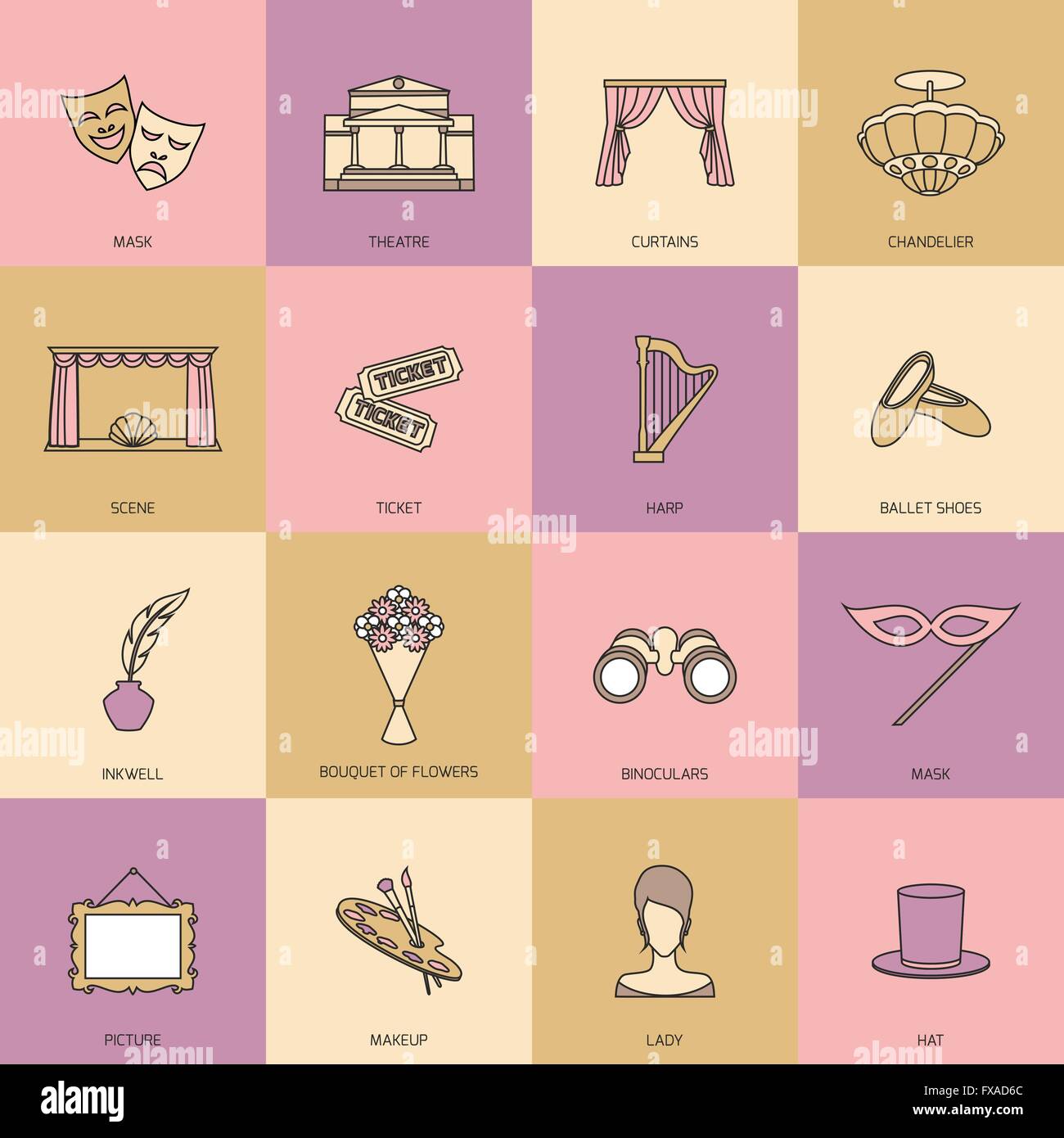 Picture show icons set Stock Vector Images - Alamy