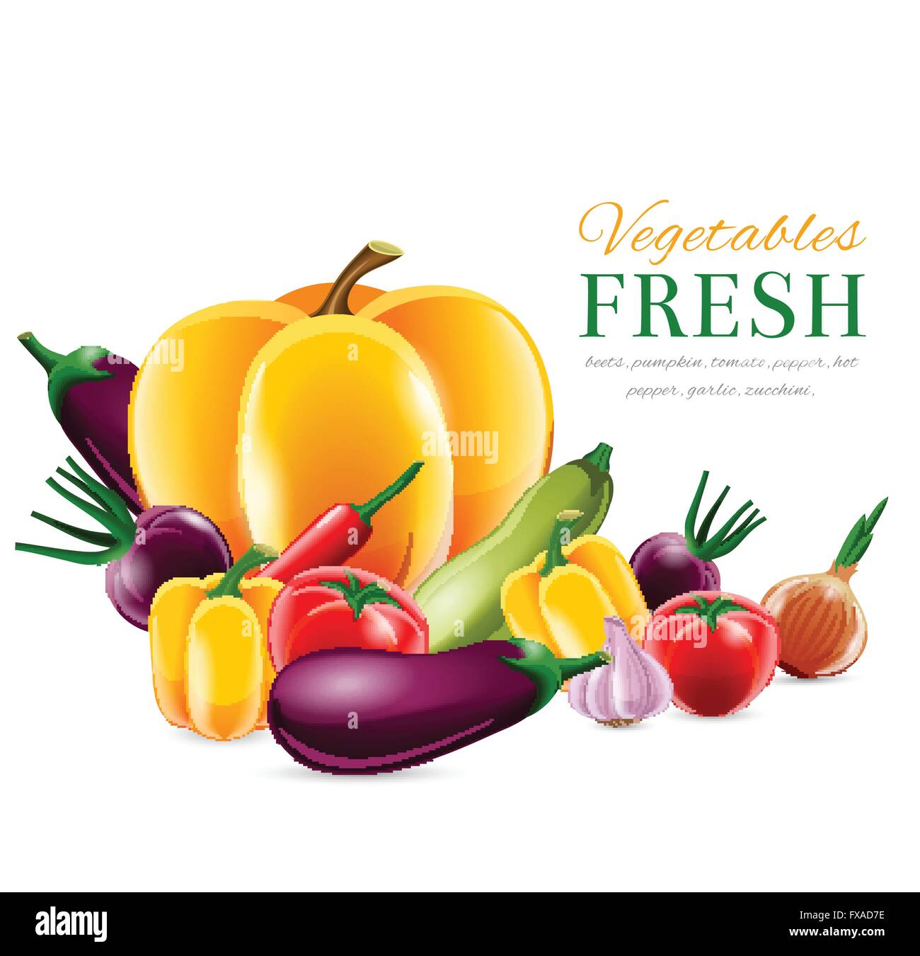 Vegetables group poster Stock Vector Image & Art - Alamy