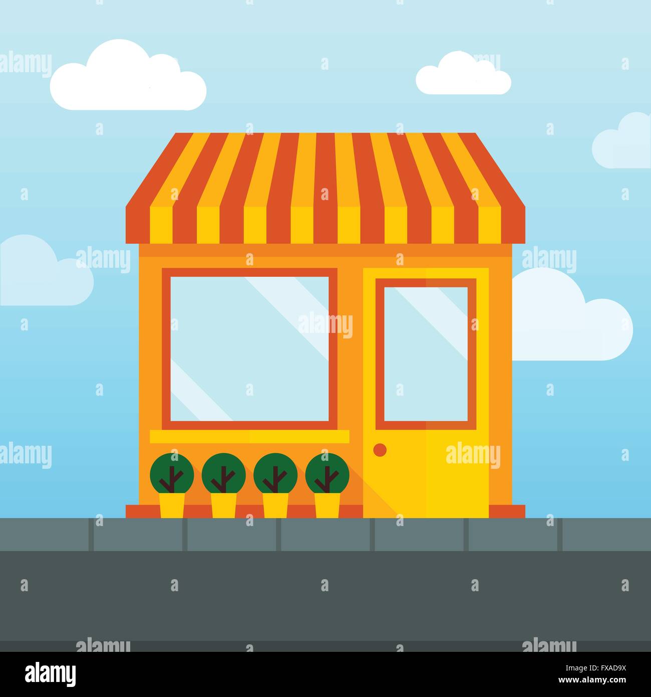 Empty store front Stock Vector Image & Art - Alamy
