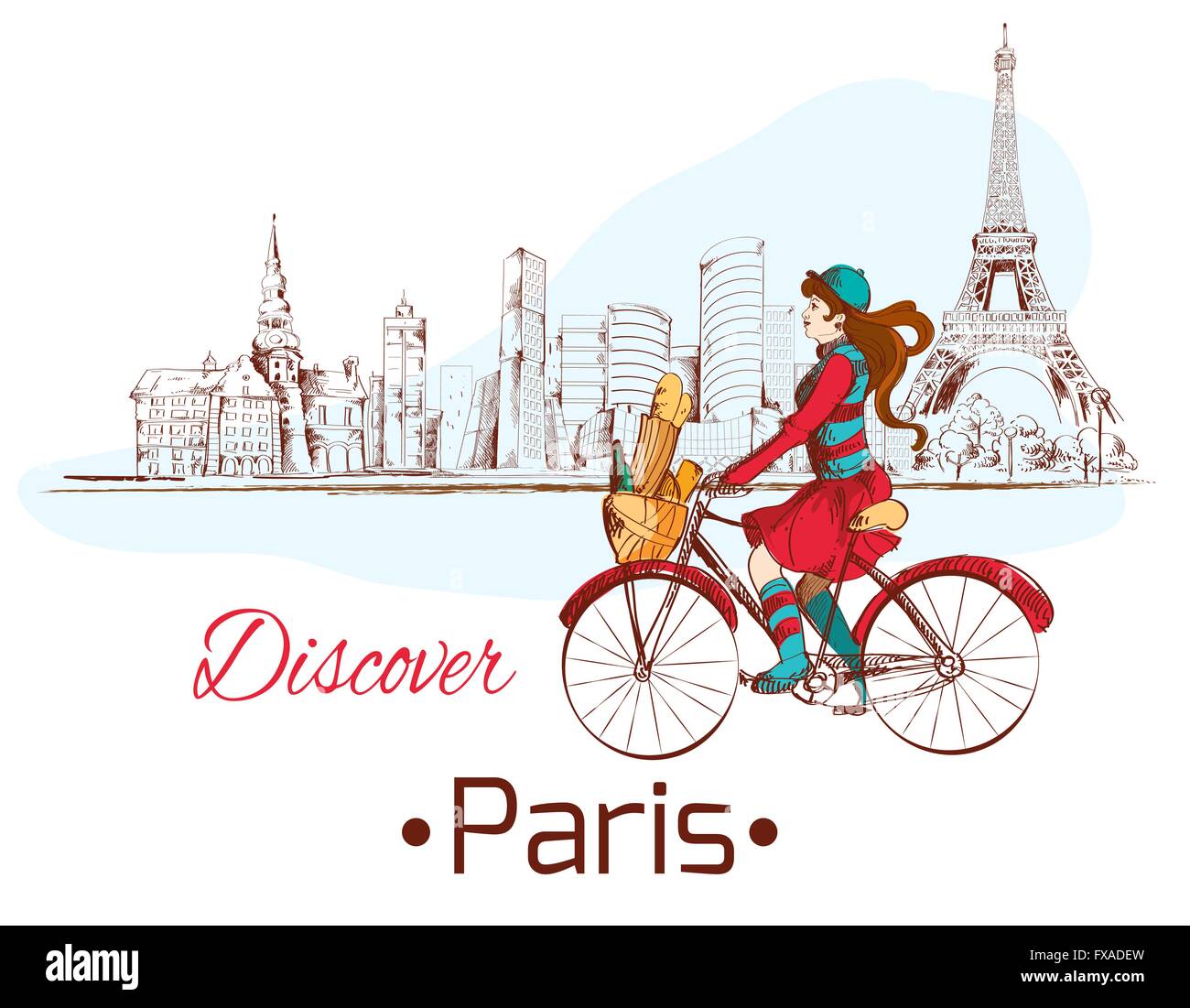 Discover Paris poster Stock Vector Image & Art - Alamy