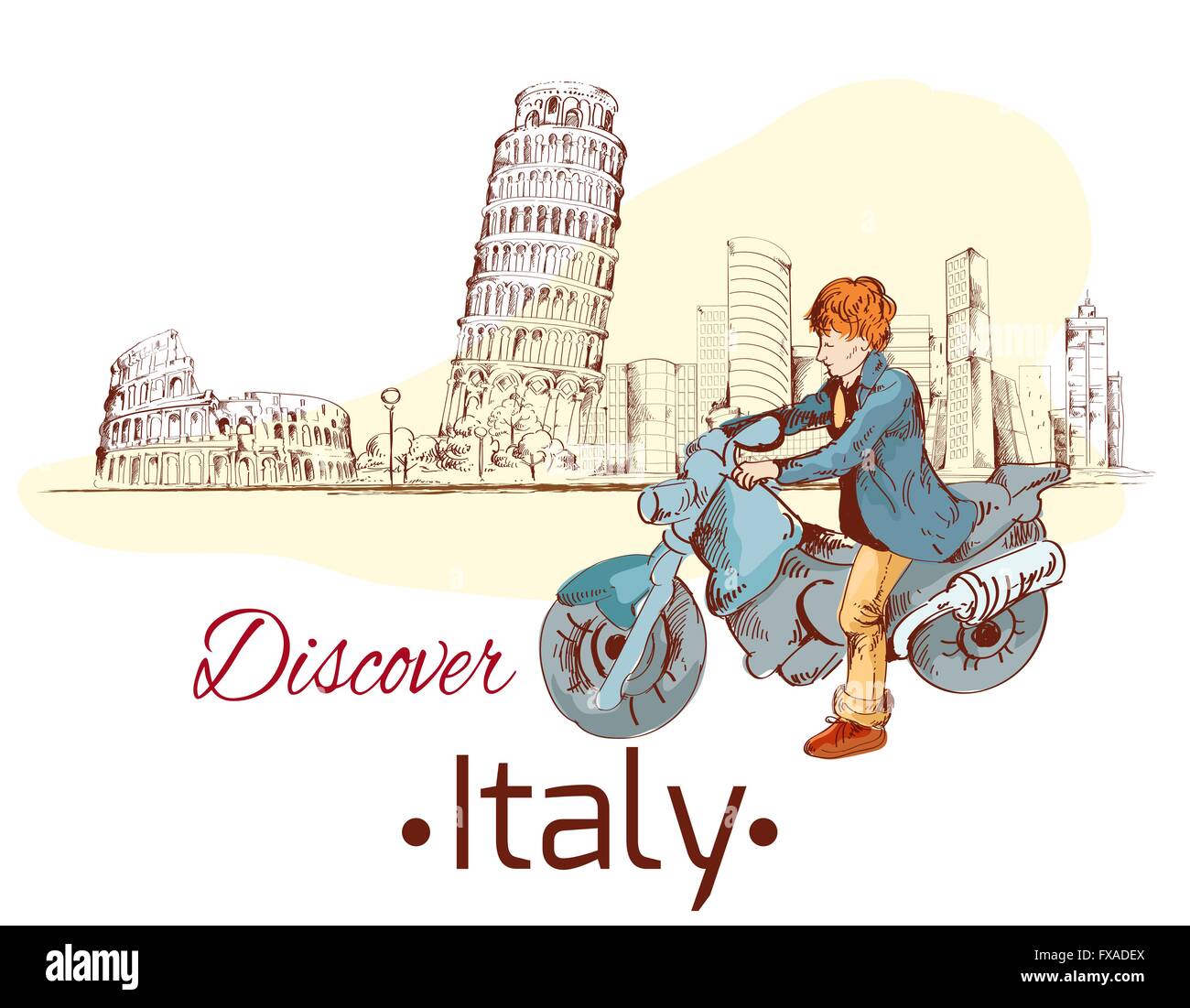 Discover Italy poster Stock Vector Image & Art - Alamy