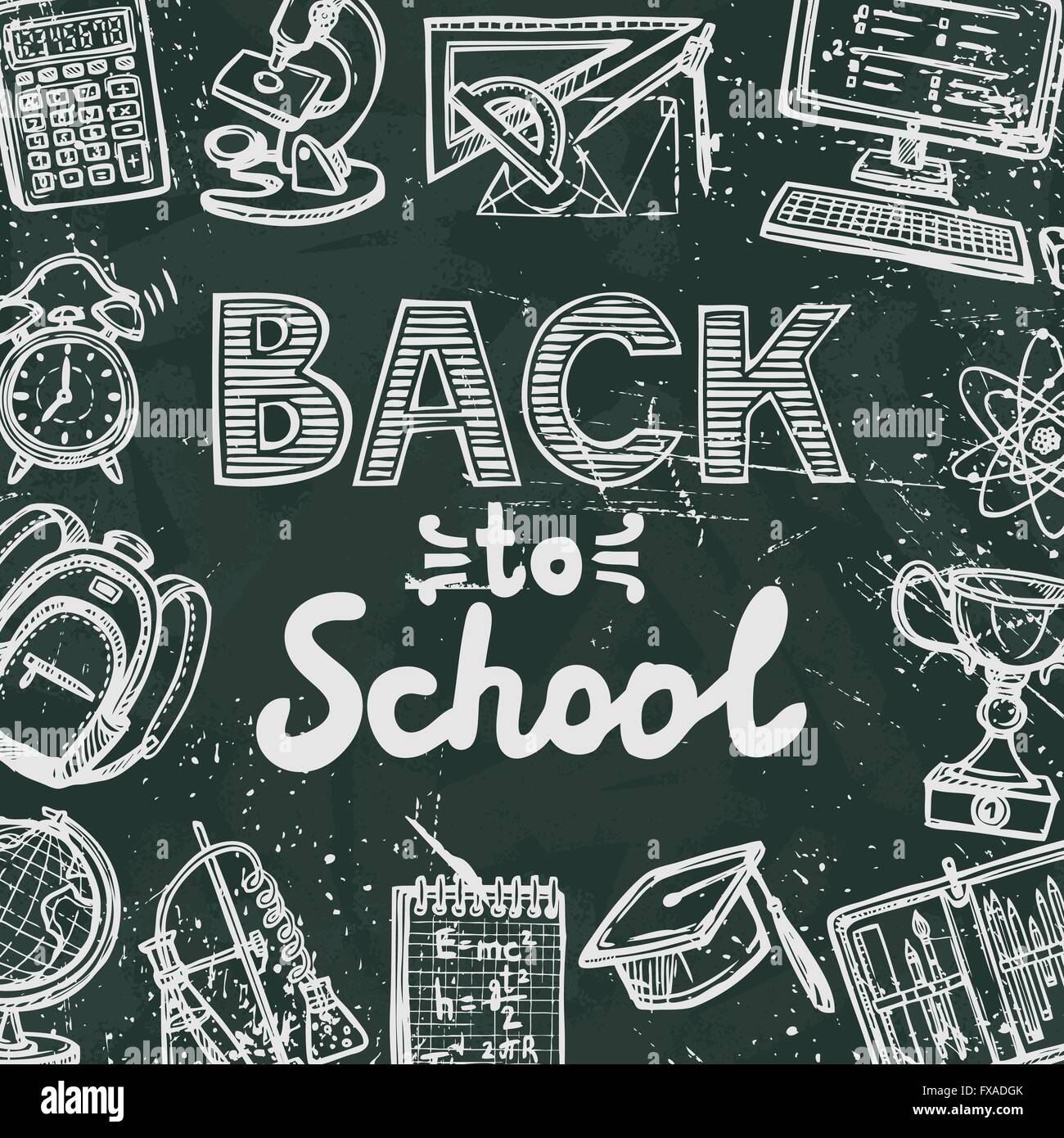 Back to school blackboard poster Stock Vector Image & Art - Alamy