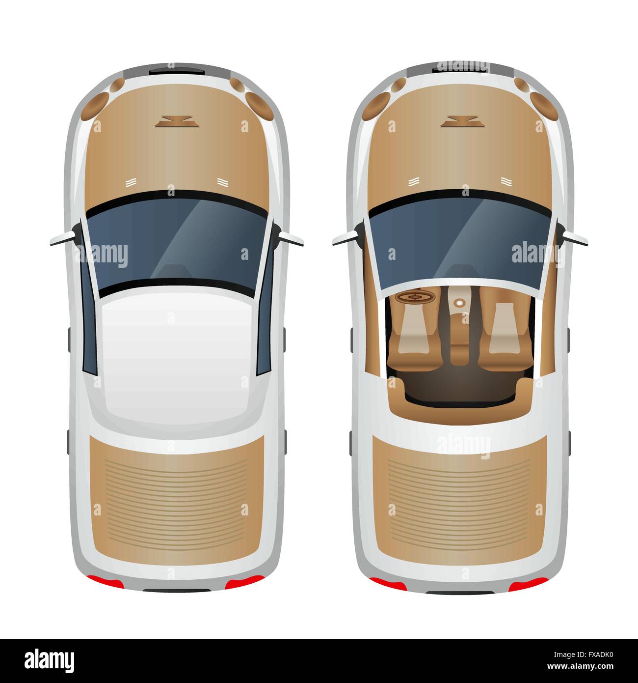 Car top view Stock Vector Image & Art - Alamy