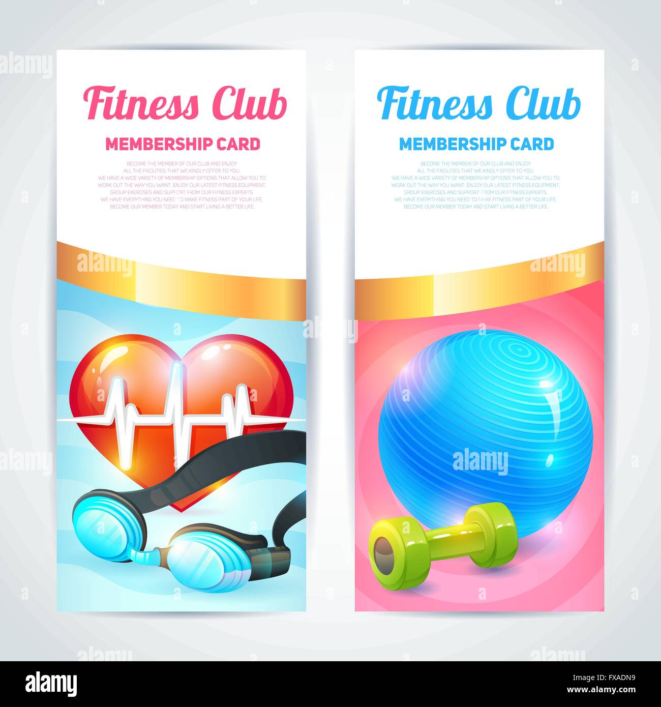 Realistic gym membership card hi-res stock photography and images - Alamy