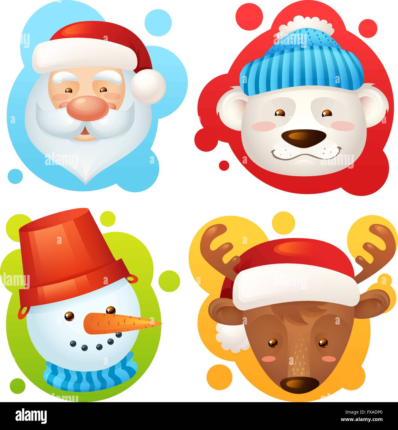 Reindeer characters merry christmas Stock Vector Images - Alamy