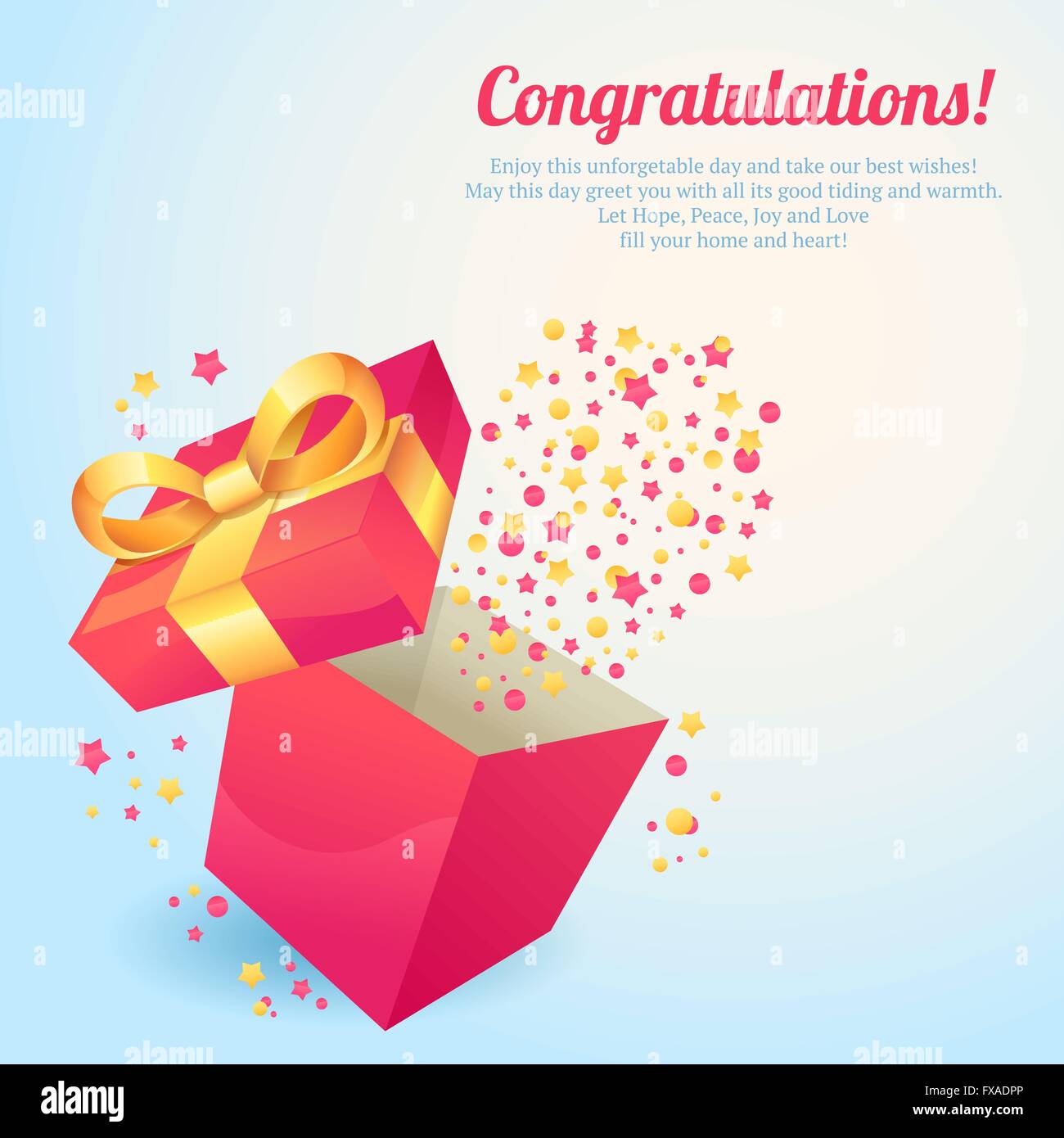 Pink box postcard Stock Vector Image & Art - Alamy