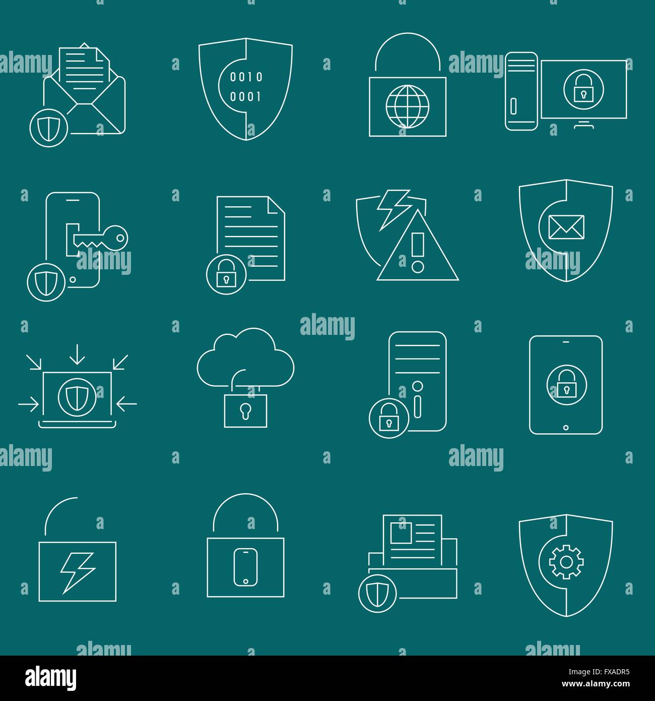 Data Protection Security Icons Stock Vector Image & Art - Alamy