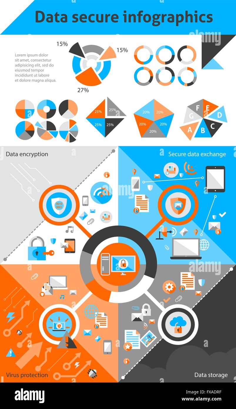 Data secure infographics Stock Vector Image & Art - Alamy