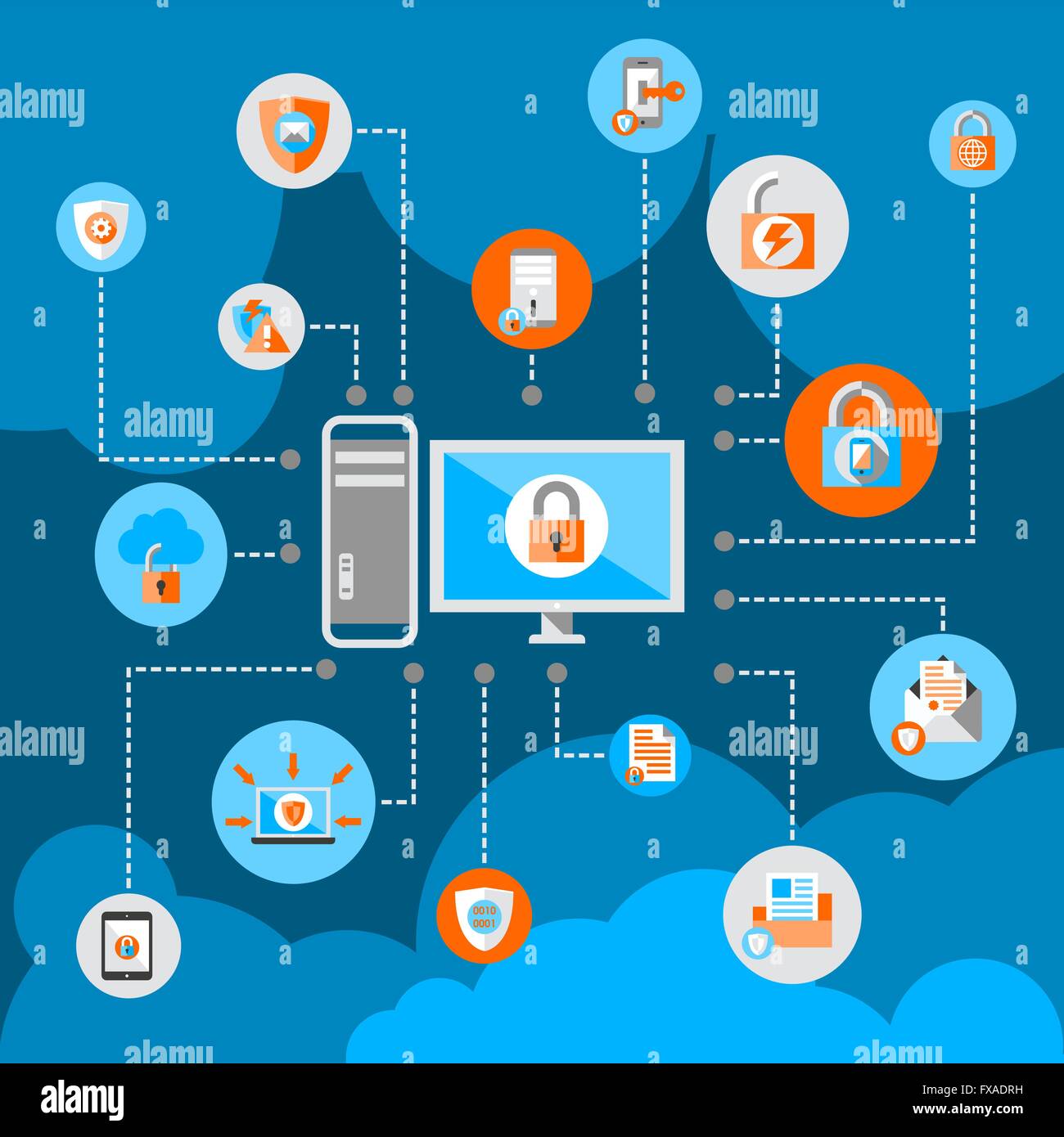 Data Protection Security Concept Stock Vector Image & Art - Alamy
