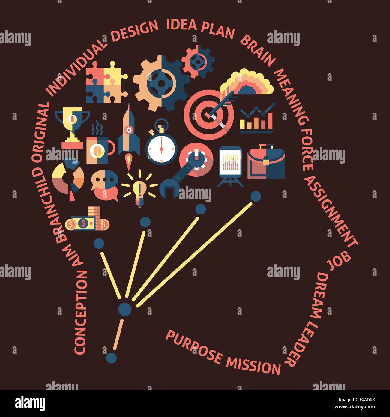 Idea head concept Stock Vector Image & Art - Alamy