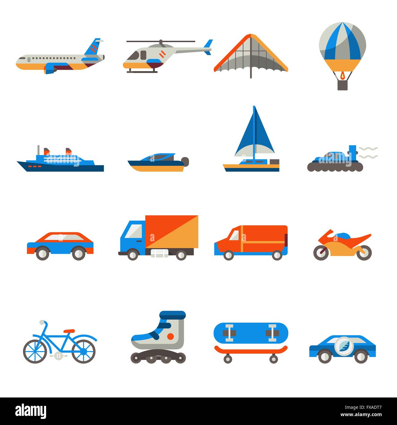 Transport icons set Stock Vector Image & Art - Alamy