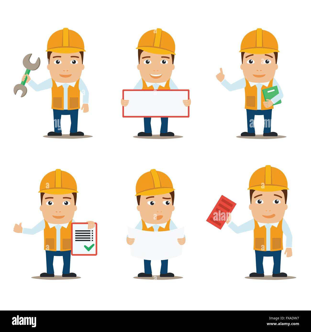 Builder characters set Stock Vector Image & Art - Alamy